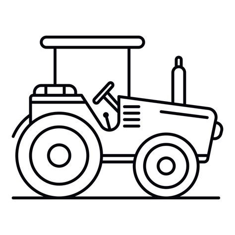 Modern Tractor Icon Outline Style 15182888 Vector Art At Vecteezy