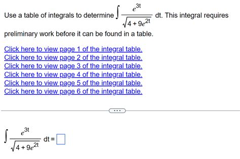 Solved Use A Table Of Integrals To Determine