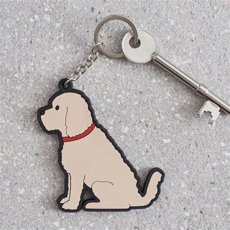 Apricot Cockapoo Cavapoo Key Ring