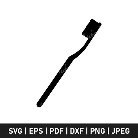Toothbrush Svg File Toothbrush Silhouette Toothbrush Clipart