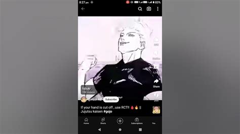If Your Hand Is Cut Off Use Rct Jujutsu Kaisen Gojo Youtube
