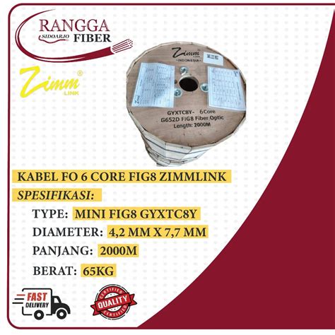 Jual Kabel Fo Ku Mini 6 Core G652d Fig8 Zimmlink Panjang 2000m Shopee Indonesia