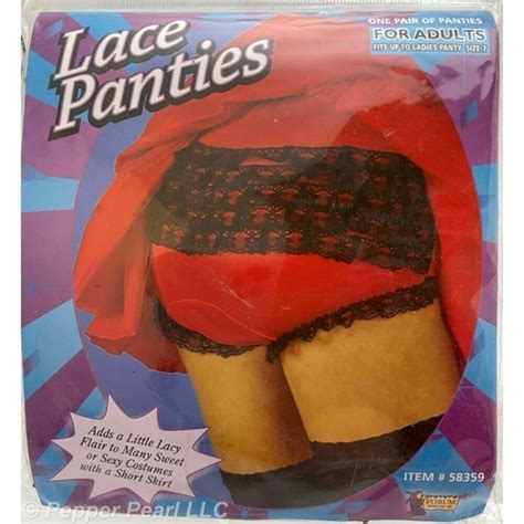 Forum Novelties Intimates And Sleepwear Panties Red With Black Lace