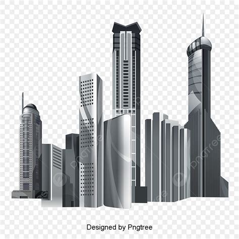 Building Material Vector Art Png Creative City Building Vector Material City Clipart Building