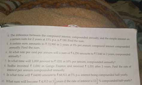 4 The Difference Between The Compound Interest Compounded Annually And