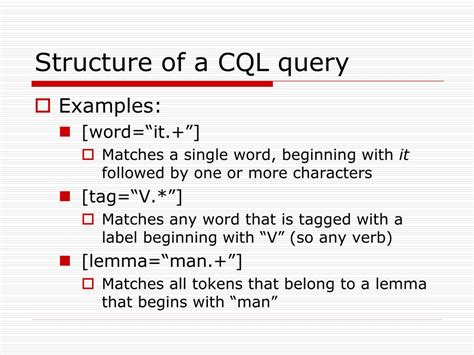 Ppt Regular Expressions And The Corpus Query Language Powerpoint Presentation Id1952096
