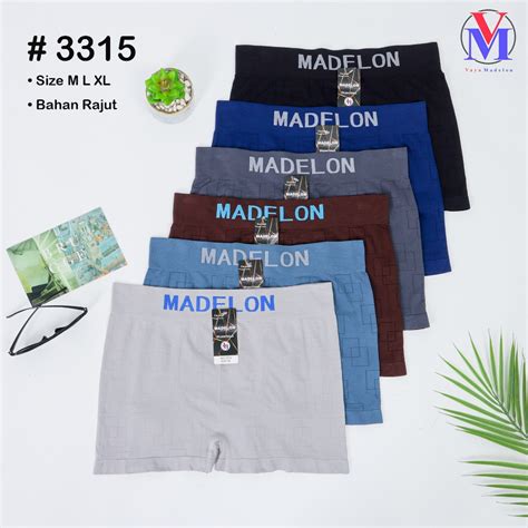 Jual Madelon Boxer 4 12 Pcs Briefs Celana Dalam Seamless Pria Art