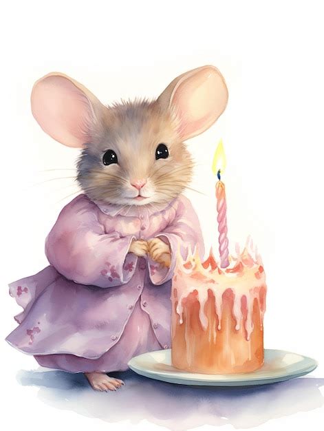 A Tiny Cute Mouse A Cute Joyful Tiny Mouse Premium Ai Generated Image