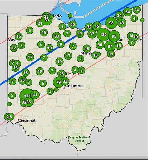 2017 Political Map Of Ohio With Major Features Only Mapdetailed Map Of Ohio Cities