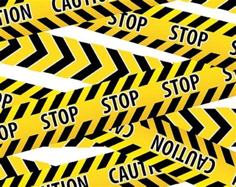 Caution Barricade Fabric Construction Notice Warning Danger Hazard Life