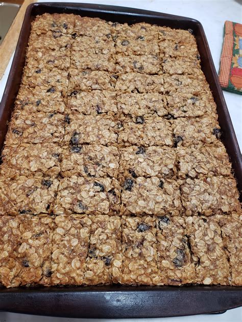My Patchwork Quilt Oatmeal Hermit Bars