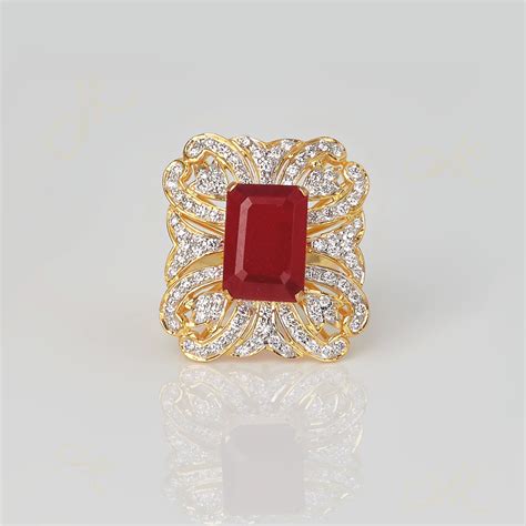 Ruby And Diamond Cocktail Ring Design Jewel