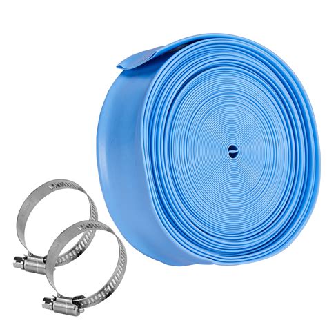 Ubesgoo 100 Professional Blue Backwash Hose With Clamps General Purpose Reinforced Pvc Lay