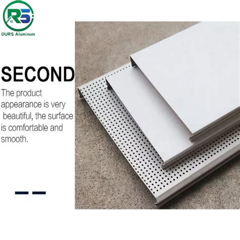 Strip Aluminium Linear Terstruktur Panel Langit Langit Palsu Komersial