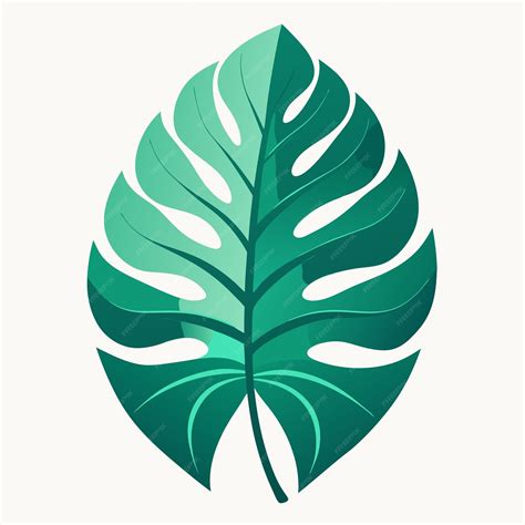 Tropical Leaf Clip Art Vector Illustration Design Premium Ai