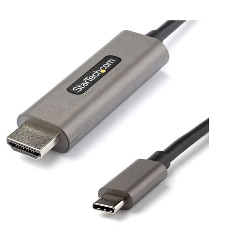 Startech Hdmi To Usb C Audio Video Adapter Male To Male Gray Black Cdp2hdmm4mh Image 1