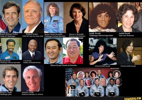 Francis Richard Scobee Richard Scobee Sharon Christa Mcauliffe Sharon A