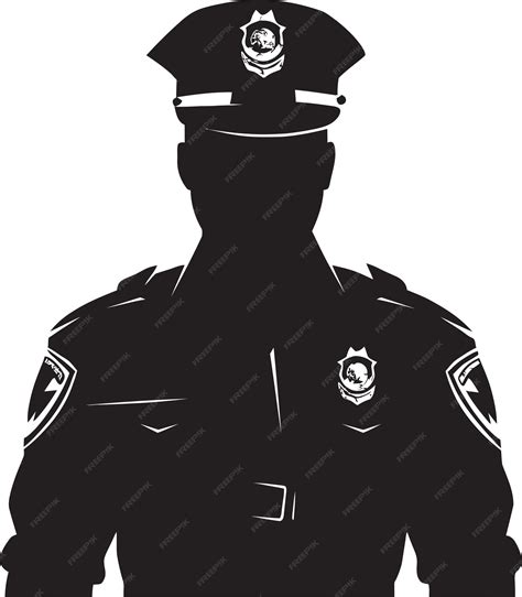Premium Vector On Patrol In Vector Police Officer Illustration The Uniformed Force Police