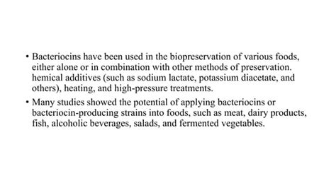 General Introduction And Applications Of Bacteriocins Pptx