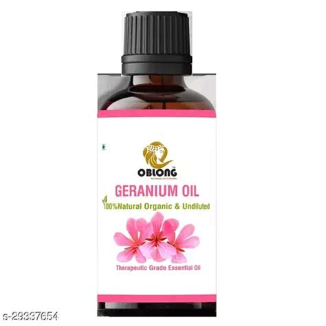 Oblong Premium Quality 100 Organic Natural Pure And Cold Pressed Geranium Essential Oil Pack