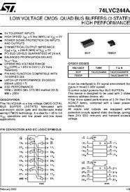 74lvc244a Datasheet Low Voltage Cmos Octal Bus Buffer 3 State High