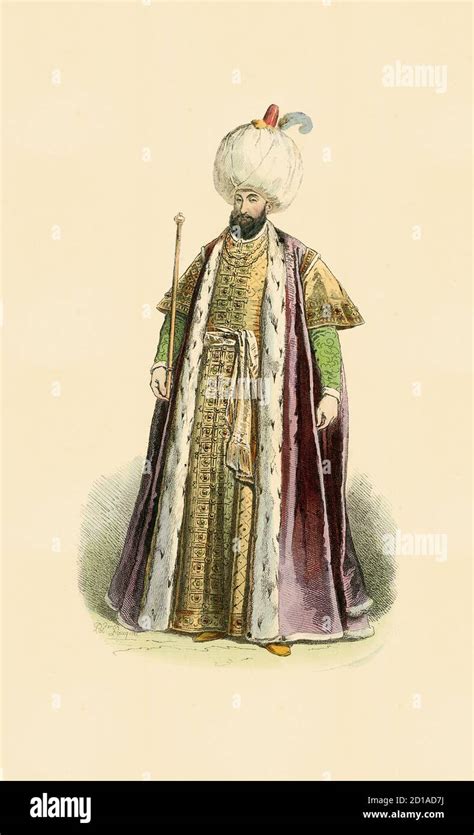 Portrait De Selim Ii En 1573 Gravure En Couleur Main De H Pauquet Il