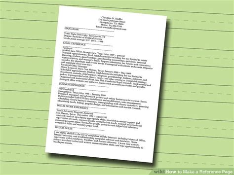 How To Make A Reference Page With Pictures WikiHow
