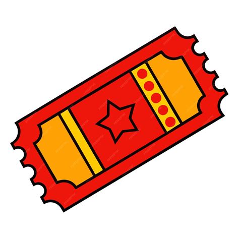 Red Raffle Ticket Clipart Vector Art And Illustration Premium Ai