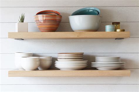 Urban Legacy Unfinished White Oak Deep Floating Shelves