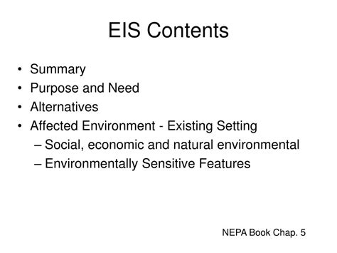 Ppt Alternatives Analysis Contents Of An Eis January 24 2011 Test