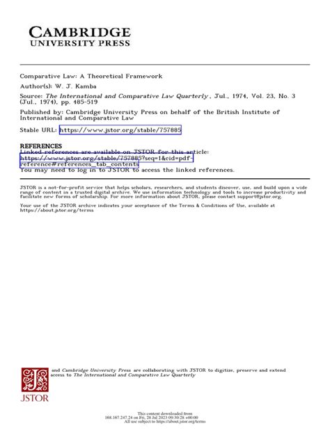 Kamba Comparative Law Theoratical Framework Pdf Choice Of Law