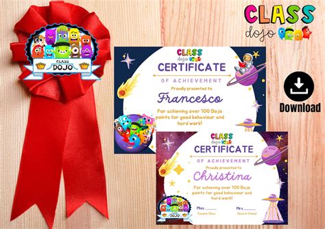 Whole Class Dojo Certificate Etsy