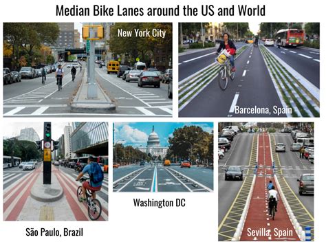 Median Bike Lanes Around The Us And The World North Fremont Street