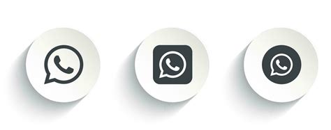 Set Of Whatsapp Vector Icon With Flat Round Button Isolated On White Background 35906136 Vector