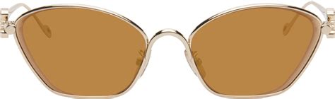 Loewe Gold Anagram Hexagonal Sunglasses Loewe