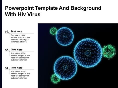 Powerpoint Template And Background With Hiv Virus Presentation