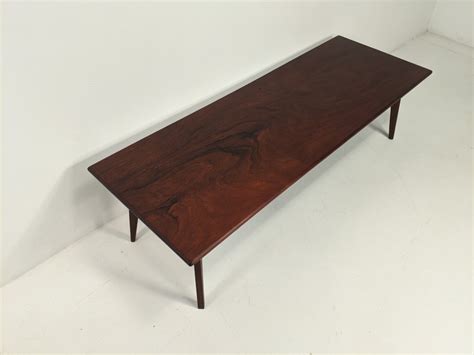 Mid Century Modern Solid Wood Long And Low Rectangular Coffee Table Epoch