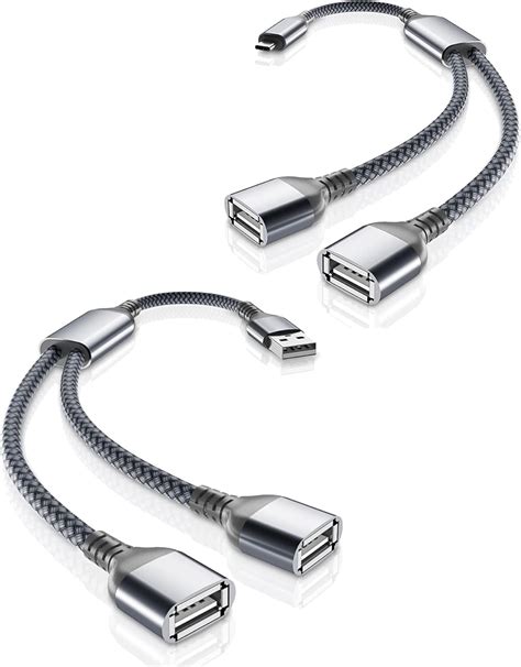 Amazon Com Basesailor USB Splitter Y Cable 0 3M USB A 1 Male To 2 Female Extension Cord