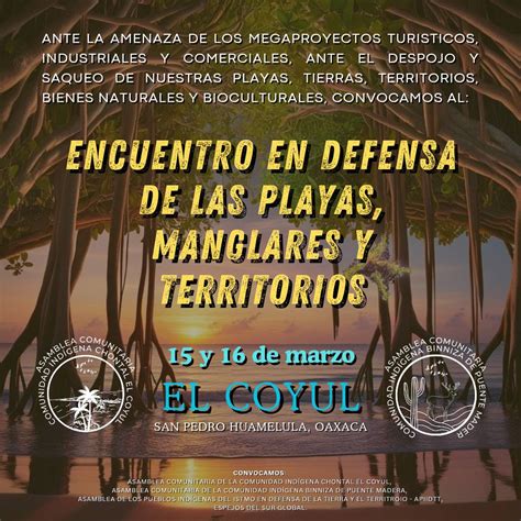 Convocan A Encuentro Global En Defensa De Playas Manglares Y