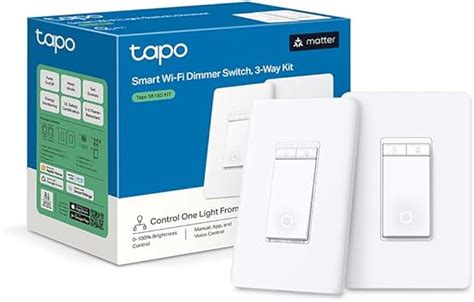 Tp Link Tapo Smart 3 Way Dimmer Switch Kit Matter Compatible Energy Monitoring Neutral Wire