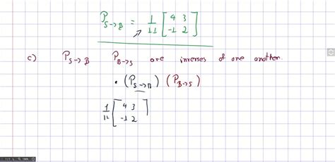 Solved Let S Be The Standard Basis For R 2 And Let B {v1 V2} Be The
