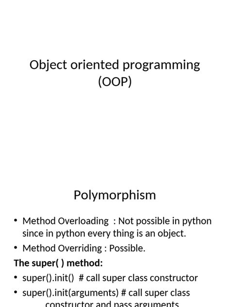 Object Oriented Programming2 Pdf Method Computer Programming Inheritance Object