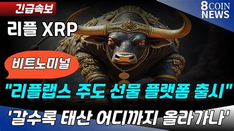 리플 긴급속보 비트노미널 리플랩스 주도 선물풀랫폼 출시 갈수록 태산 어디까지 올라가나 Youtube