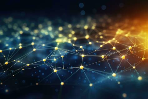 ai generated abstract technology background with connecting dots and