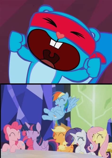 The Mane 6 Laughing At Splendid Screaming By 99xcroc On Deviantart