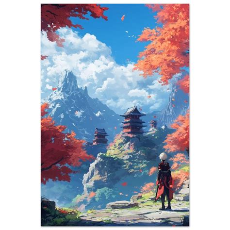 Fantasy Anime Metal Poster Art Print In The Style Of Epic Anime Worlds