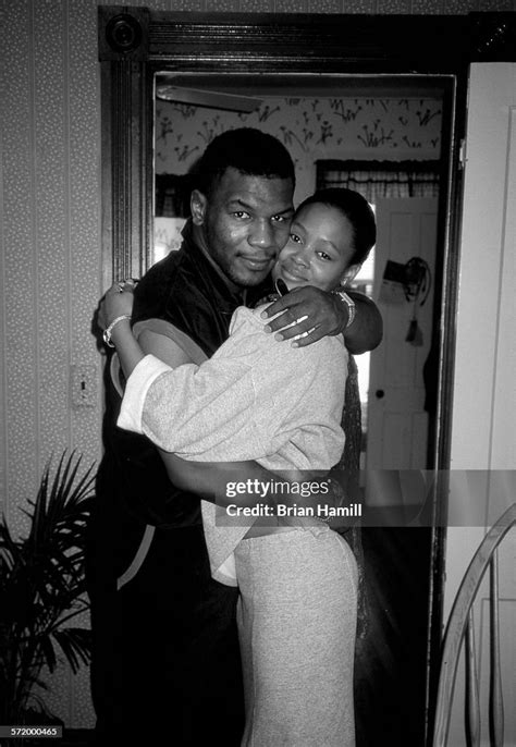 Portrait Of Married American Couple Boxer Mike Tyson And Actress