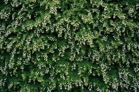 A Green Wall With A Repeating Pattern Of Delicate Vines Premium Ai