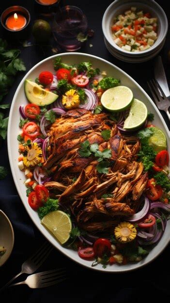 Premium Ai Image Bbq Chicken On A Plate