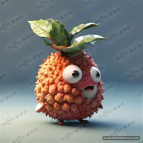 Ai创作图荔枝形象设计 拟人可爱风格 昵图网